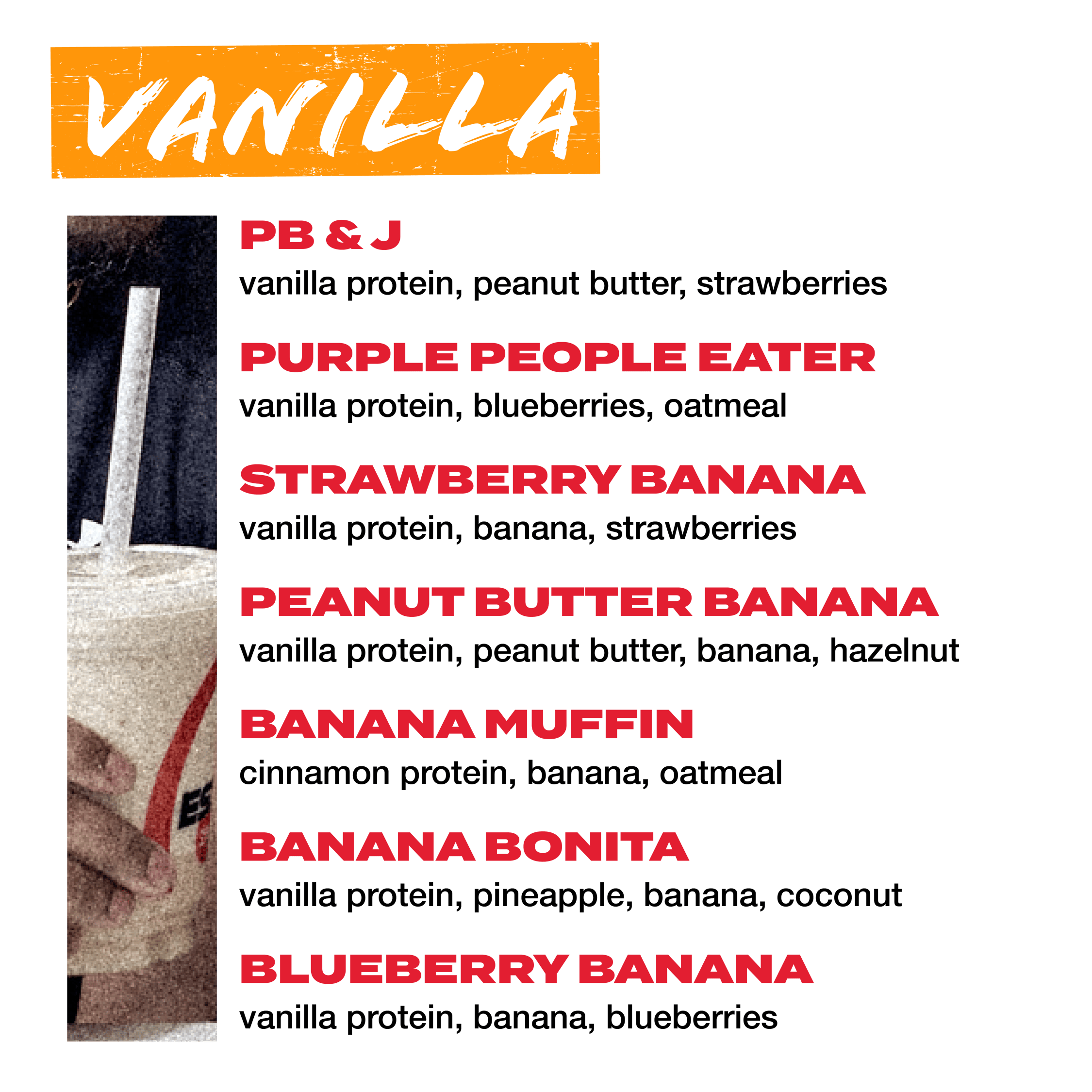 Shake Bar | Shake Menu